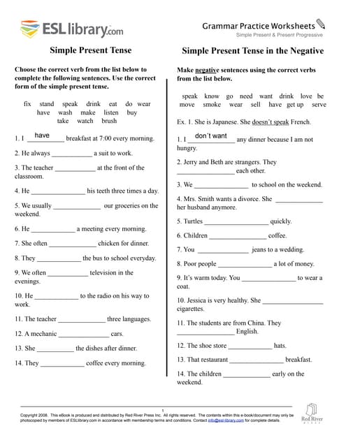 Present continuous completo | PDF