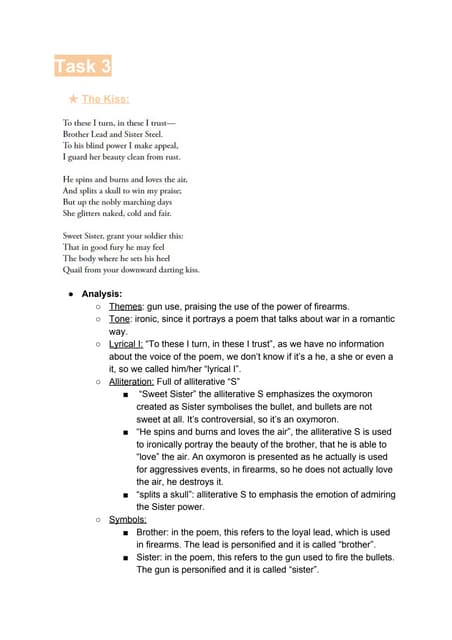 John Agard - Flag: GCSE AQA Conflict Cluster Poem Analysis | PDF