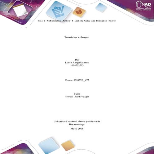 Task 3 collaborative activity 1 - activity guide and evaluation rubric (5) | DOCX | Perfume and ...