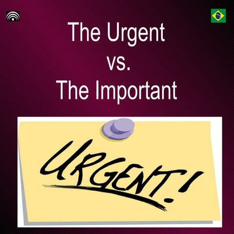 The Urgent Vs The Important | PPT