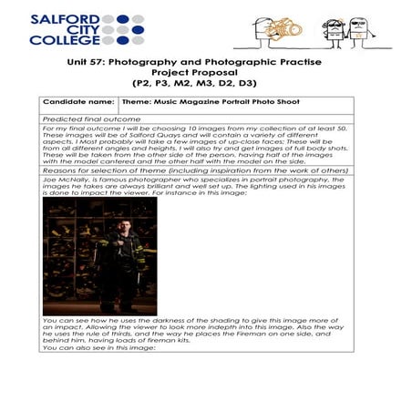 Task 3 portrait photo shoot proposal form | PDF