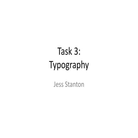 Task 3: Typography | PPT