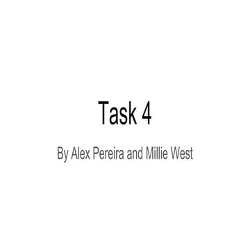 Task 4 | PPTX | 3-D Graphics | Computer Software and Applications