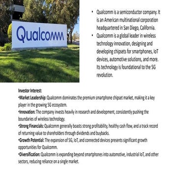 Financial Health and Balance sheet analysis of Qualcomm | PPTX