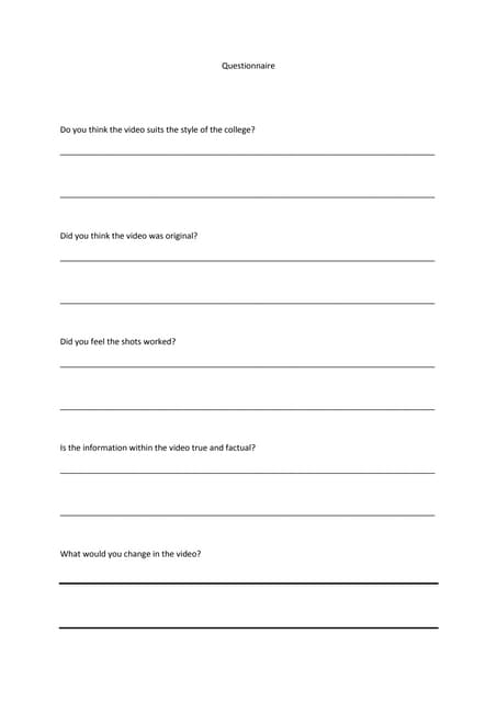 Film review questionnaire | PDF