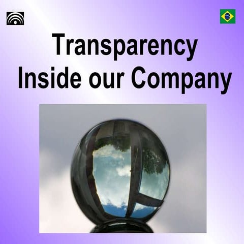 Transparency in Our Company | PPT