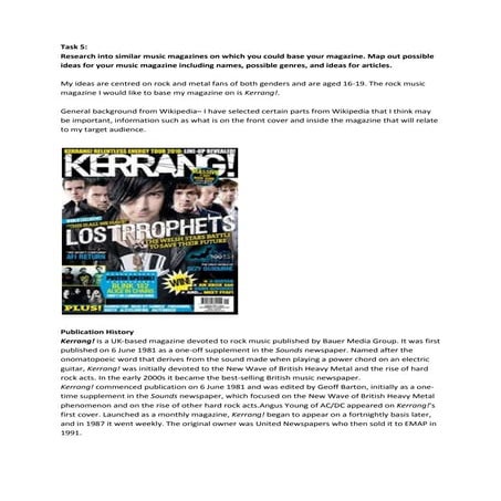 Kerrang! research | DOCX