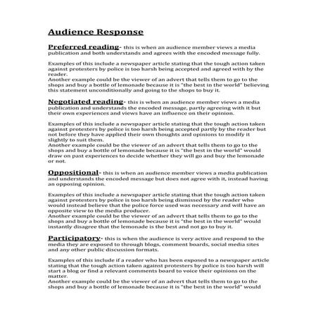 Audience response | PPT