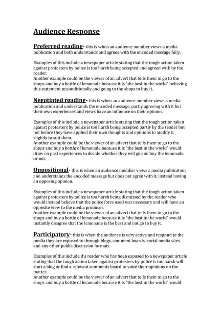 Task 5 audience response | PDF