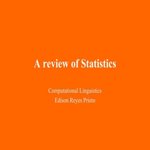A review of statistics | PPT
