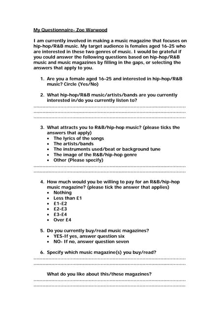Thesis questionnaire | DOCX