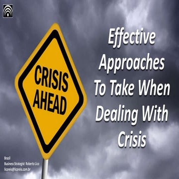 Effective Approaches To Take When Dealing With Crisis | PPT