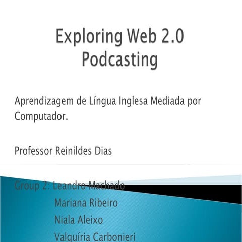 Web 2.0 and Podcast - Group2 UFMG - 2011 | PPT | Digital Audio | Computer Software and Applications