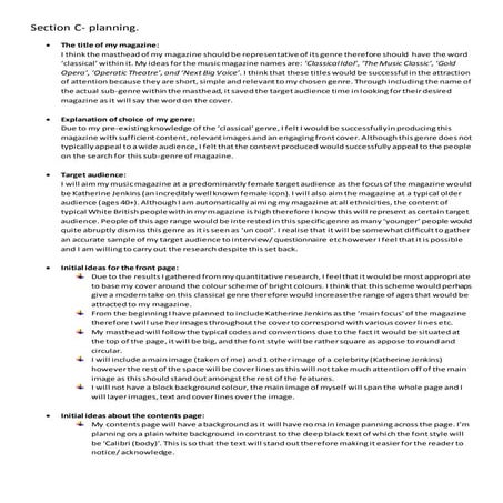 Fanzine and Magazine Article Plan | PPTX
