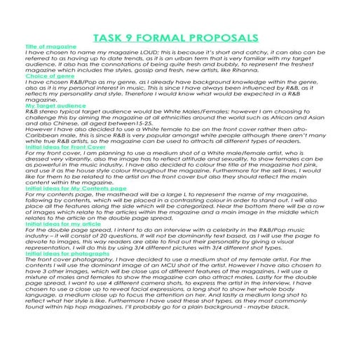 Task 9 formal proposal example | DOC