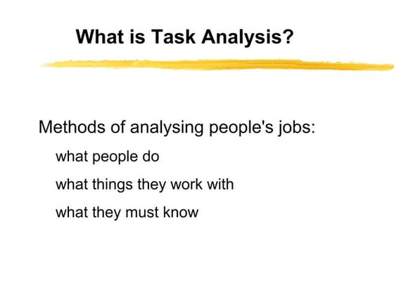 Sample visual task analysis | PPTX