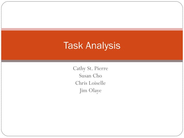 Sample visual task analysis | PPTX