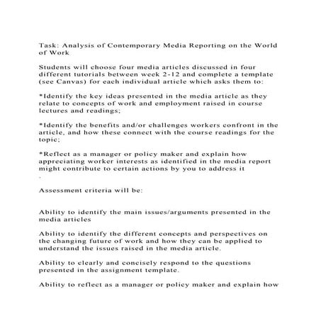Task Analysis of Contemporary Media Reporting on the World of Wor.docx