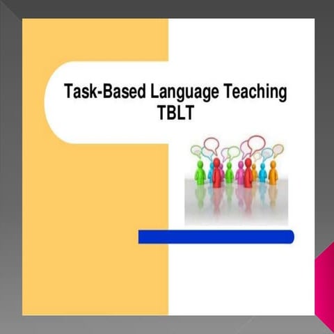 Task based language teaching | PPT