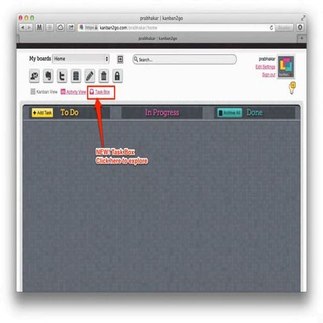Taskbox explainer screenshots | PDF
