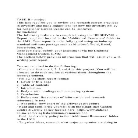 TASK B – projectThis task requires you to review and research cu.docx