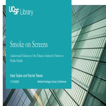 Smoke on Screens: Audiovisual Evidence of the Tobacco Industry’s Harms ...