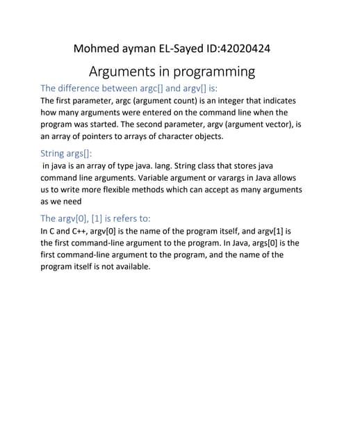 Command line arguments | PPTX