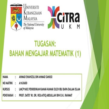 Bahan Mengajar Matematik (1) | PPTX