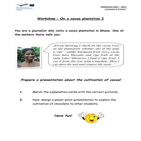 Tasks.how chocolate is made | PDF