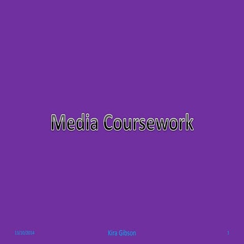Media Coursework | PPTX