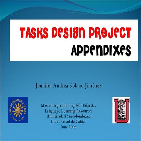 Tasks Design Project Slides 1 | PPT