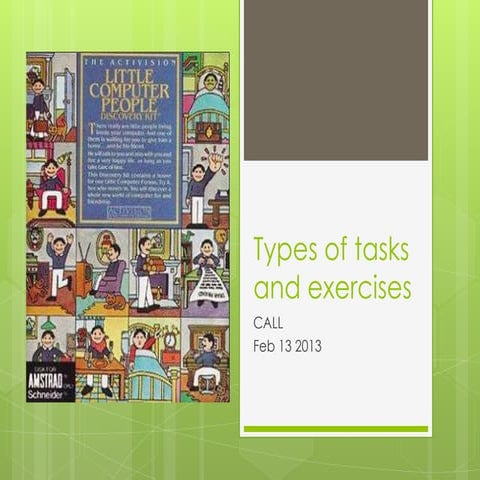 Activities tasks and exercises in CALL | PPTX