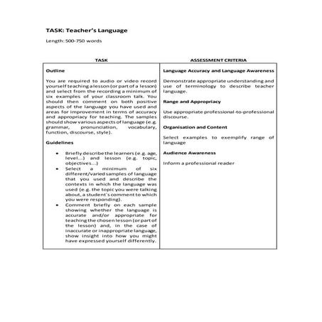Task teacher language | DOCX