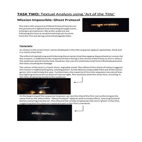 Textual Analysis of a Title Sequence | DOCX