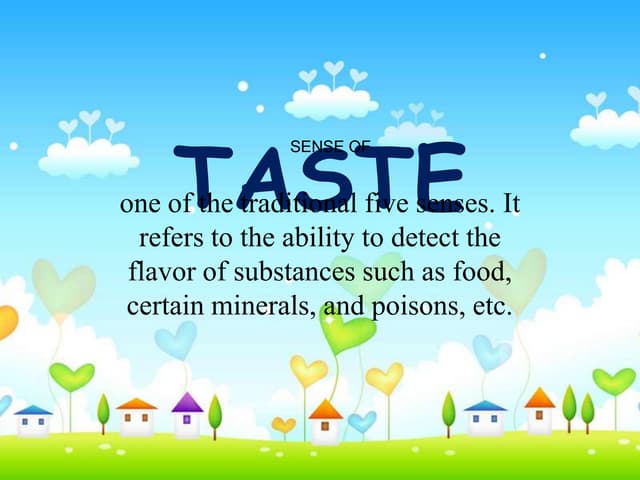 1st Grade - the sense of taste | PPTX
