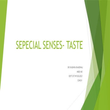 SENSE OF TASTE | PPT