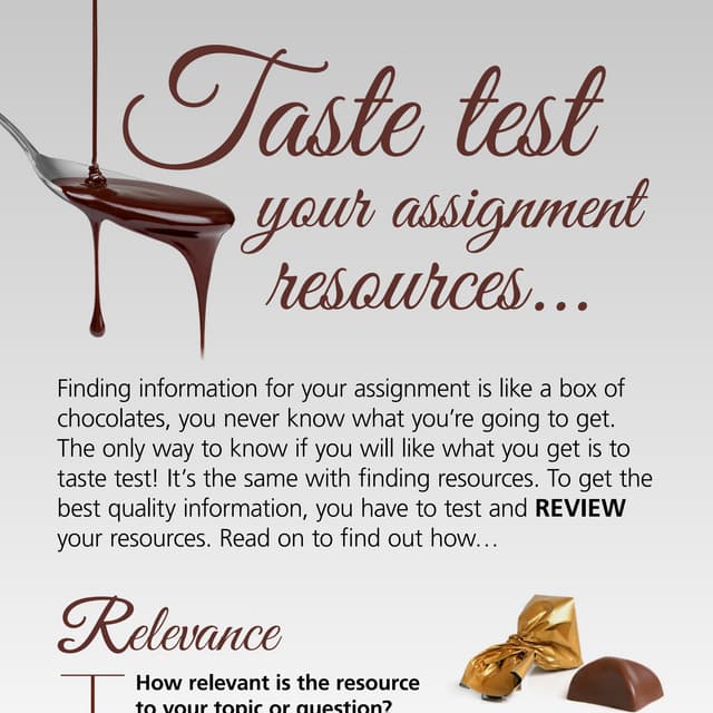 Taste test your assignment resources | PDF