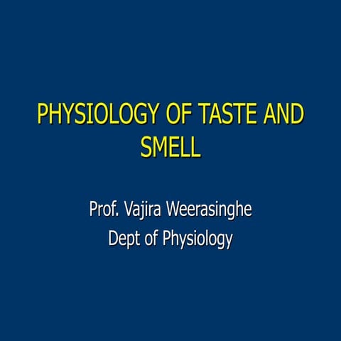 Taste and smell | PPT