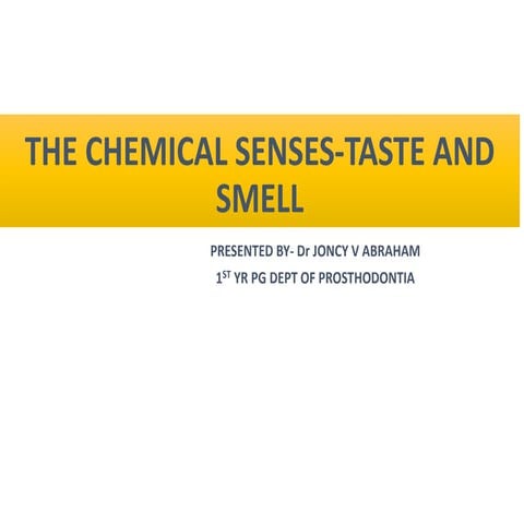 Taste and smell | PPTX