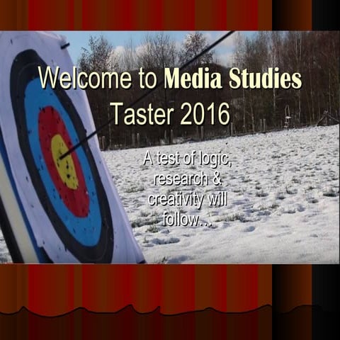 Year 9 Taster day 2016 | PPT