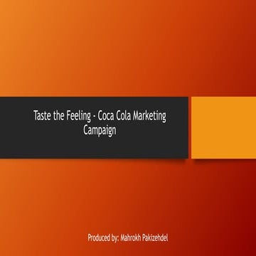 Taste the Feeling - Coca Cola Marketing Campaign.pptx