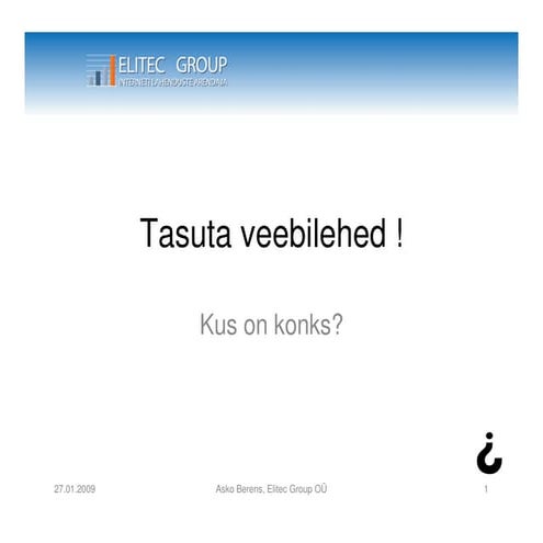 Asko Berens- Tasuta veebilehed, kus on konks? | PDF