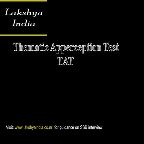 Thematic Apperception Test SSB | PPS