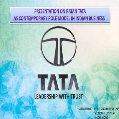 Ratan Tata and Tata group of industries | PPTX