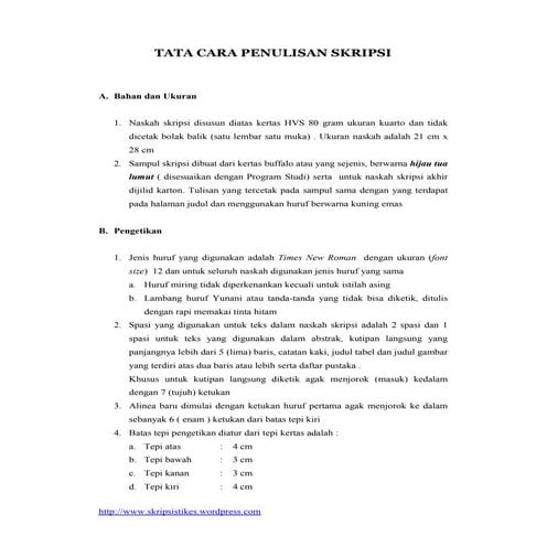 Tata cara-penulisan-skripsi | PDF