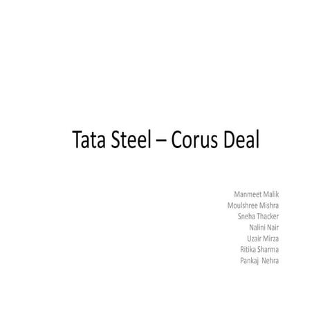 Tata - Corus presentation | PPTX