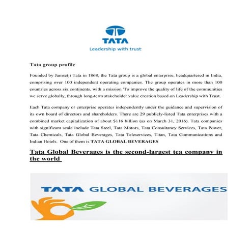 Tata beverages pdf document | PDF