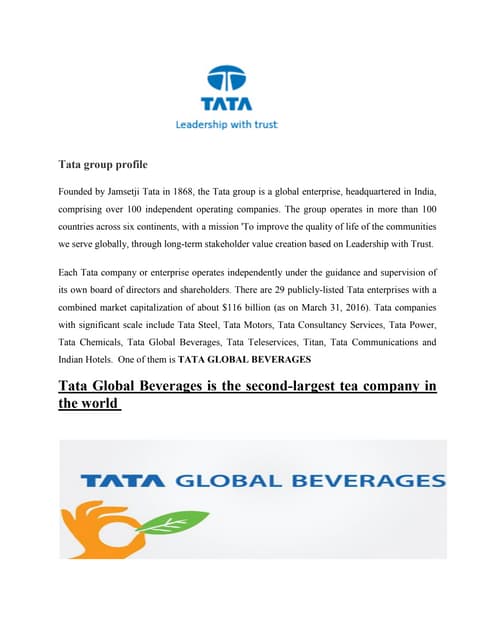 Tata Tea & Tetley acquisition | PPT