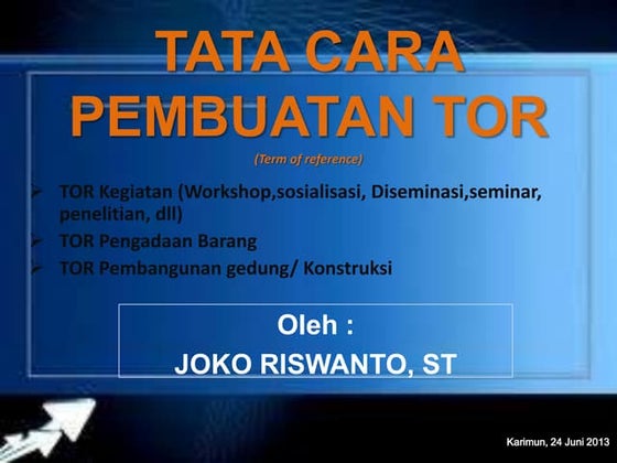 Contoh Kerangka Acuan Kerja (KAK) pengadaan barang jasa pemerintah | PDF