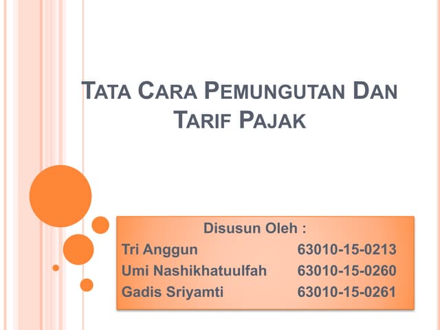 Mengenal pajak | PPT